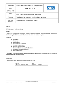 Browse Content - ESR Hub - NHS Electronic Staff Record